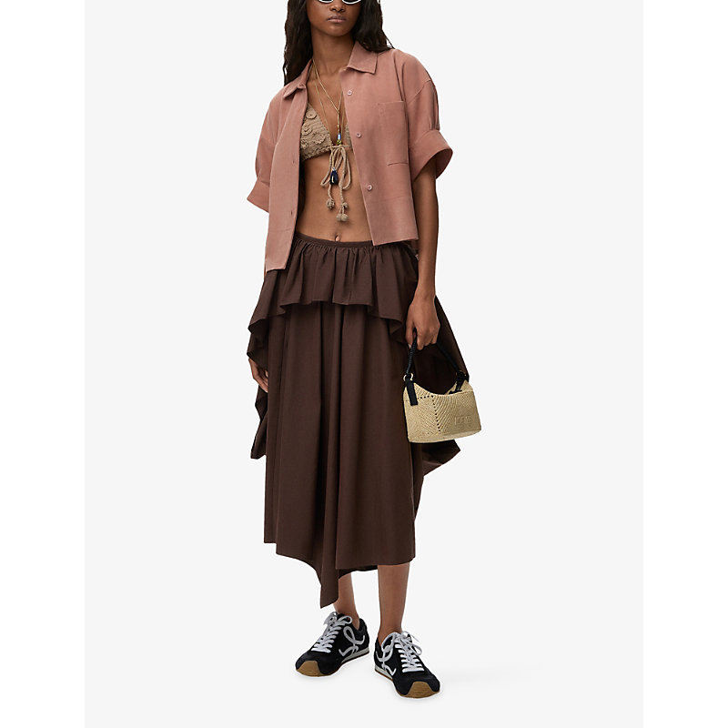 LOEWE Loewe x Paula's Ibiza Short-Sleeve Suede Shirt